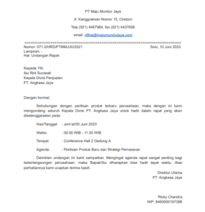 Struktur dan Contoh Surat Undangan Resmi
