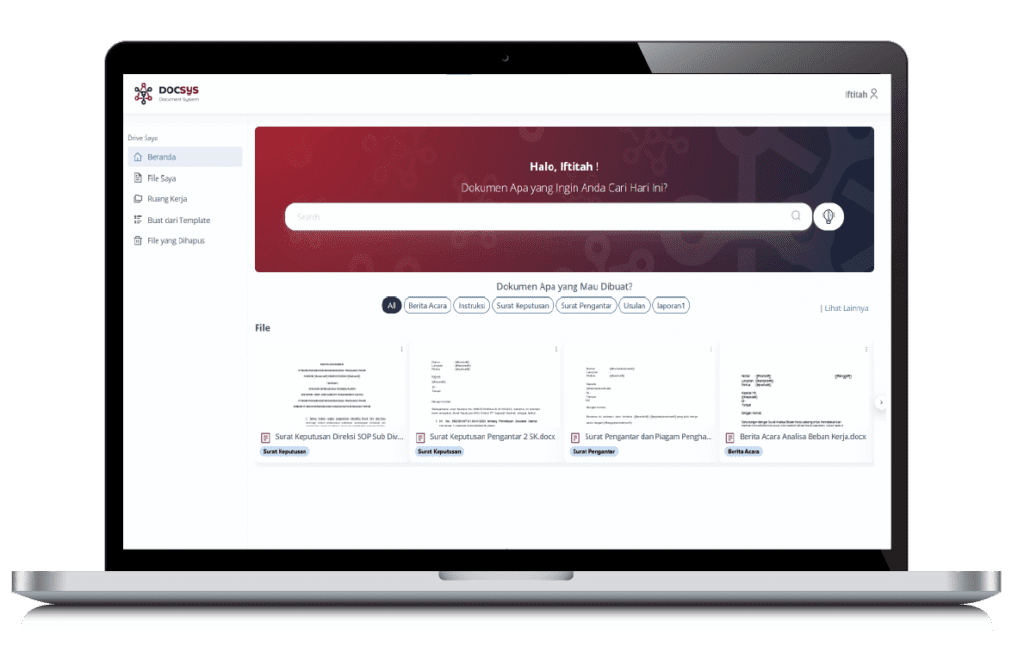 Docsys | Storage Dokumen | AI Manajemen Dokumen